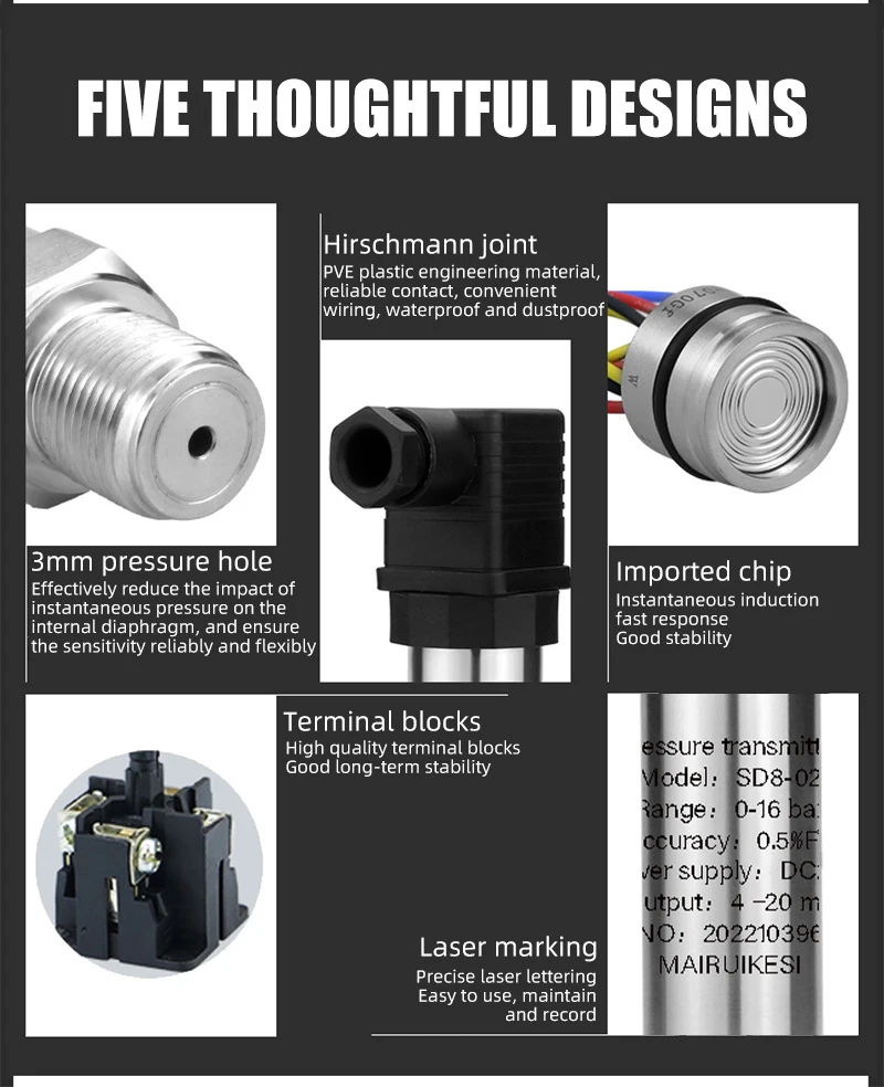 High Precision Pressure Transducer - 0.5% FS Accuracy