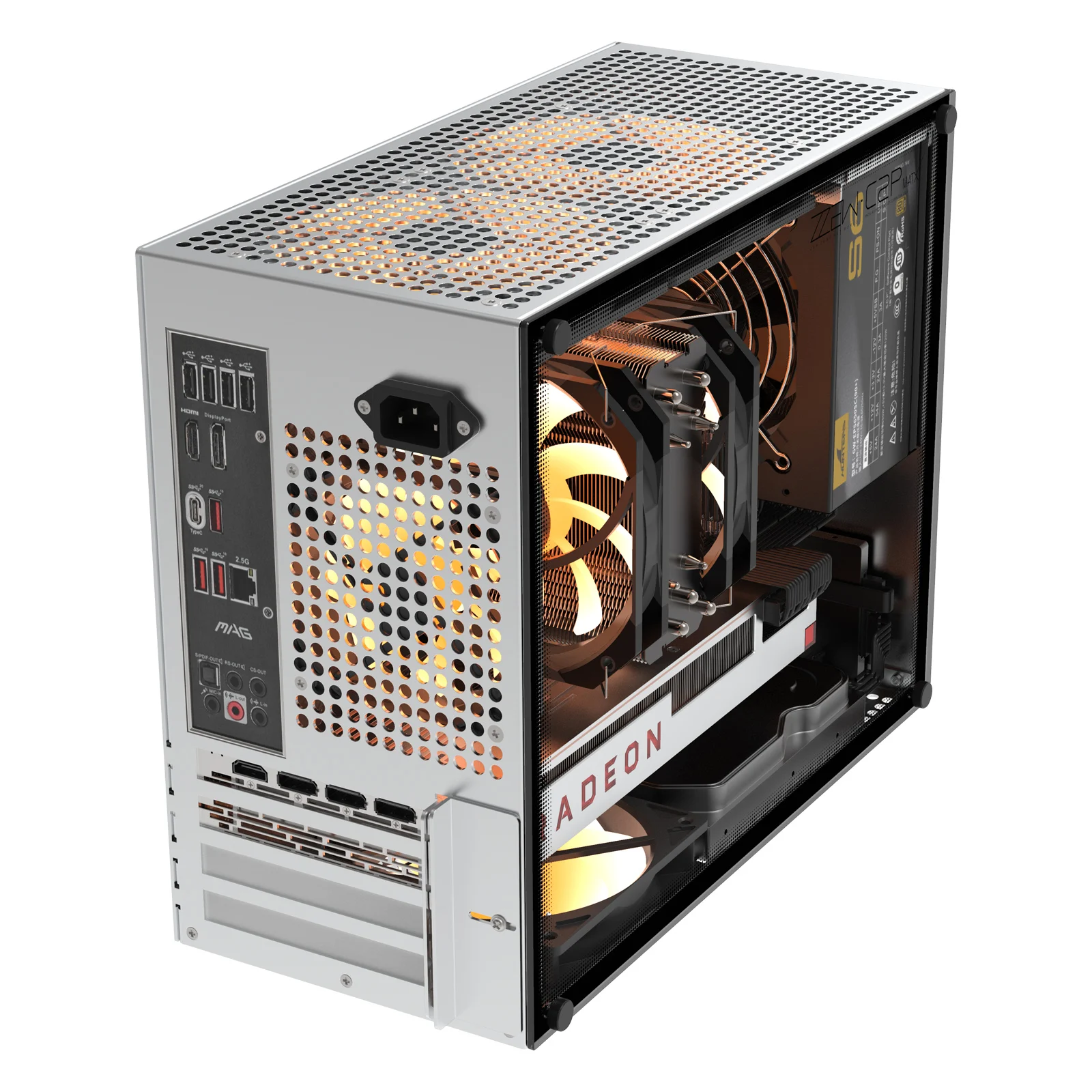 Aluminum MATX Case - C2P Desktop Chassis for Gaming