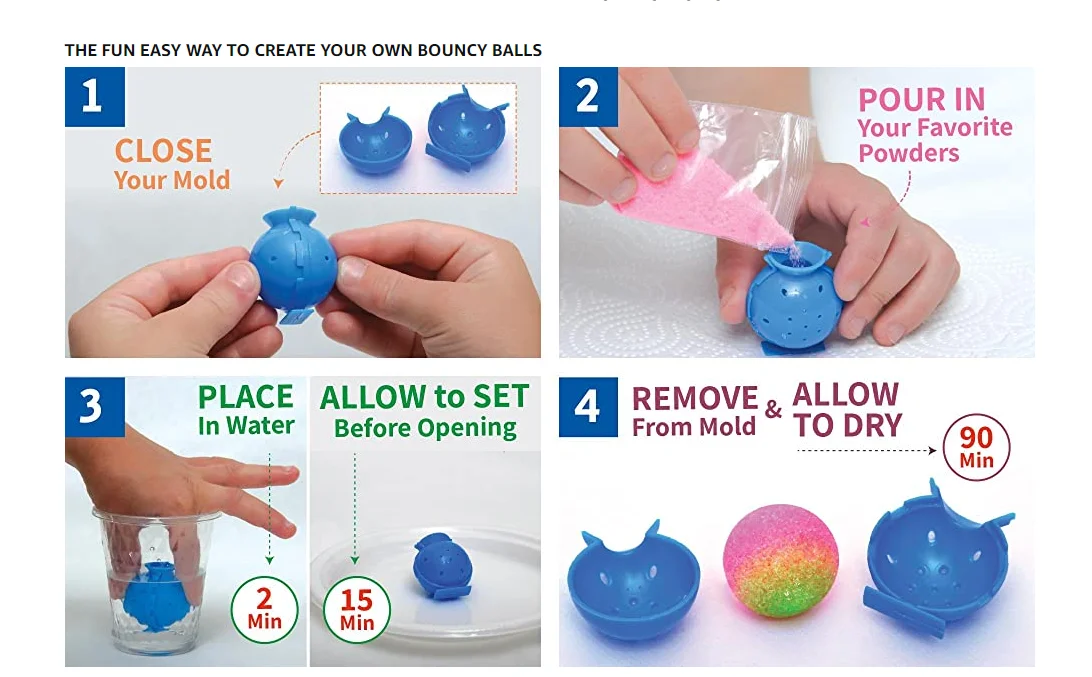 Creative Kids Magic Bouncy Balls Magic Bouncy Balls Kit, Bouncy Ball Making Kit Fun Science ...