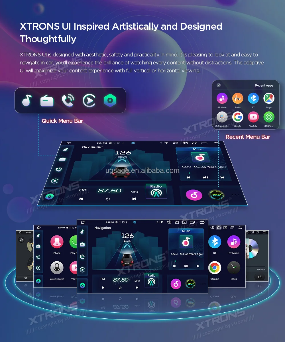 XTRONS 8Core 8+128GB Android 12 Car Stereo for VW Golf passat B6/Skoda ...