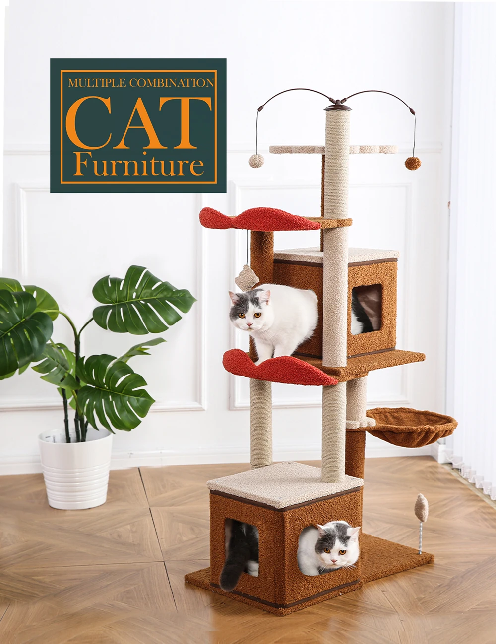 Factory Customize 3 In 1 Design Multiple Combination Cat Furniture Free ...
