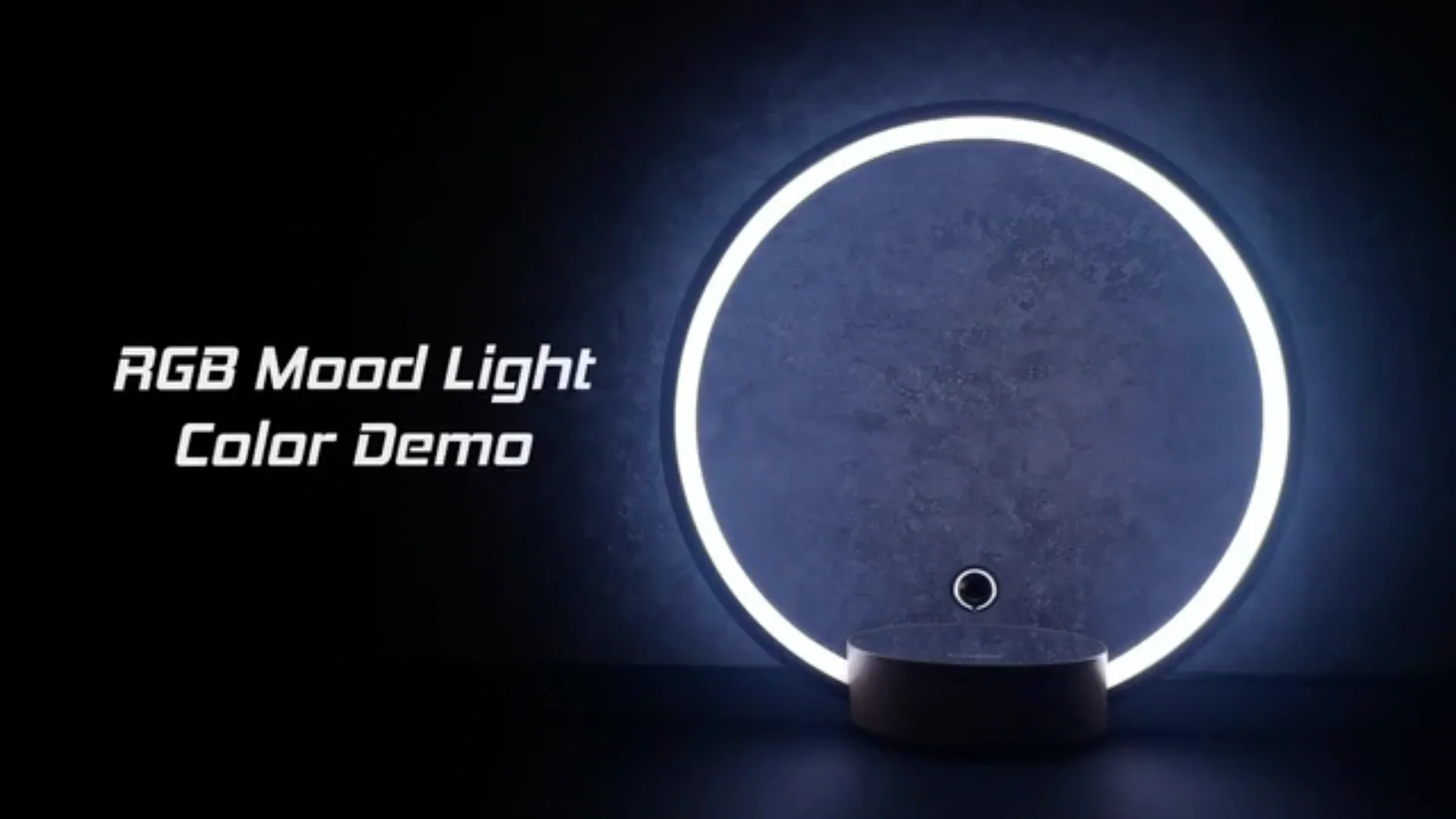 Modern Luxury Circle Table Lamp Round Shade Desktop Ambient Led Light ...