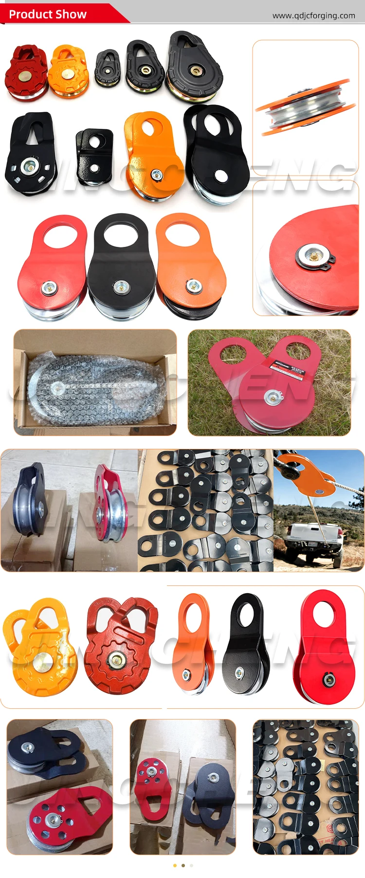 Winch Snatch Block Towing Pulley Blocks 22,000 Lbs Capacity,Offroad ...