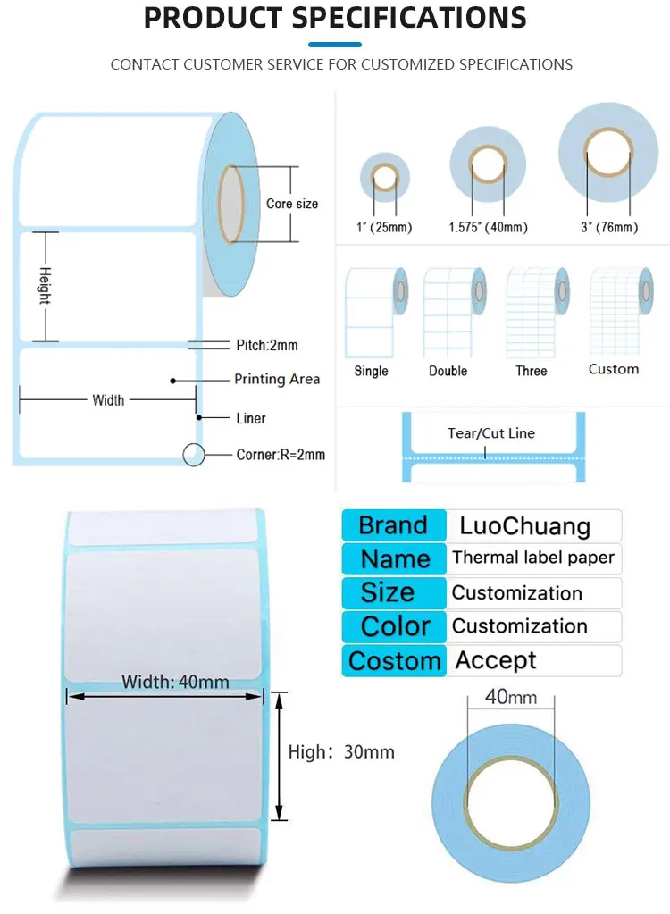 High Quality 4x6 Thermal Paper Labels Folded Customized Direct Self ...