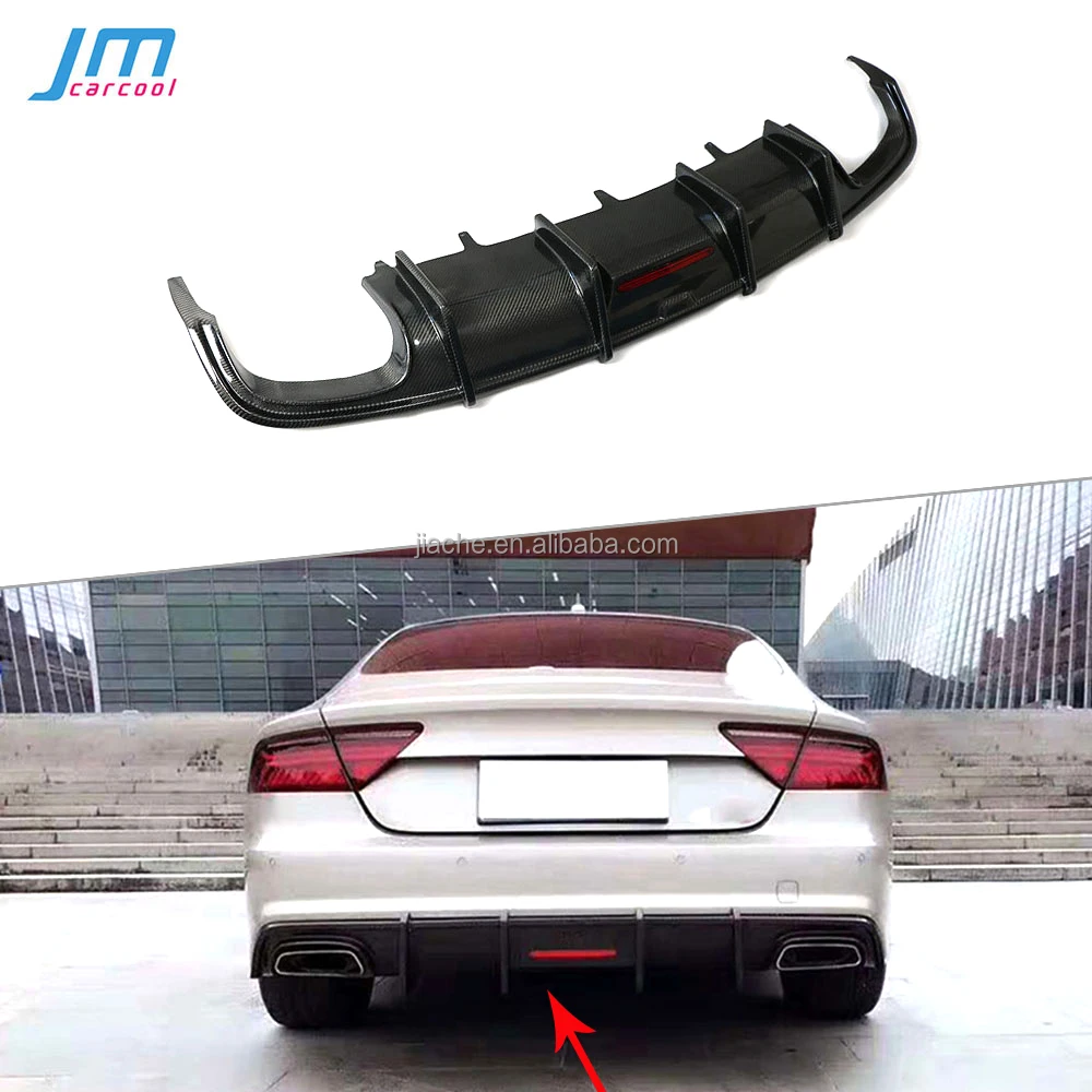 Carbon fiber Rear Lip Diffuser Spoiler For Audi A7 S7 2016- 2018 Car ...