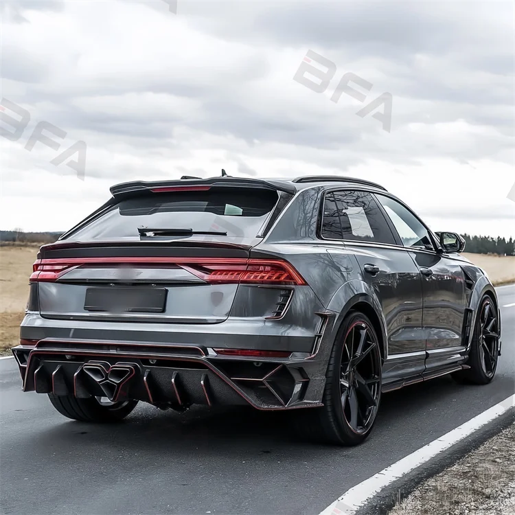 Audi Q8 Wide-Body Body Kit - SQ8 Dry Carbon Fiber Bumpers