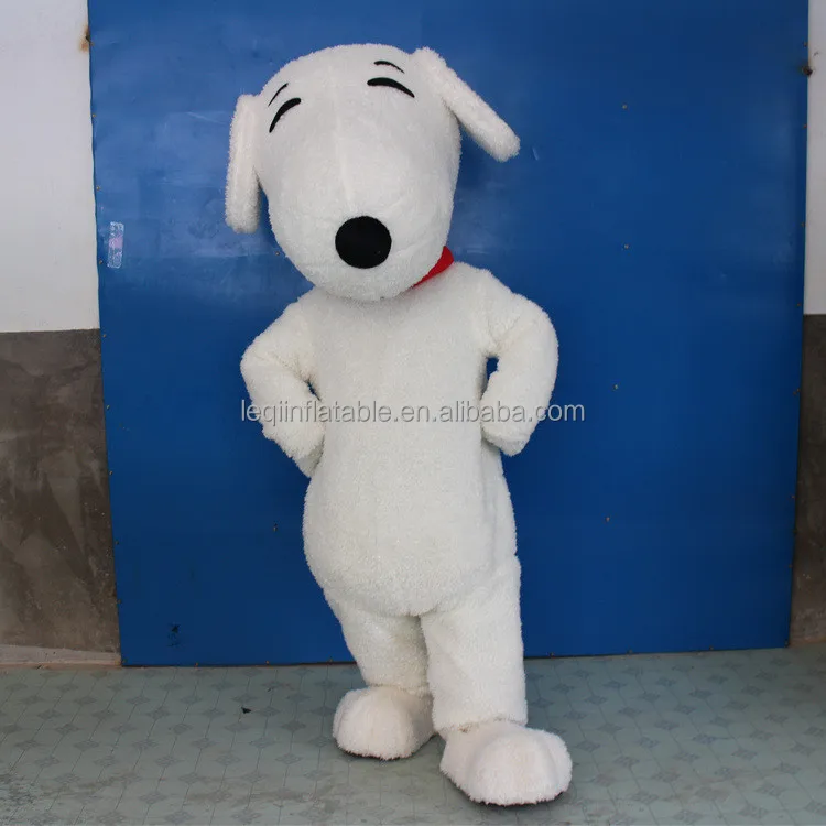 Snoopy Cartoon Dog Mascot Costume for Halloween - Custom Unisex Plush ...
