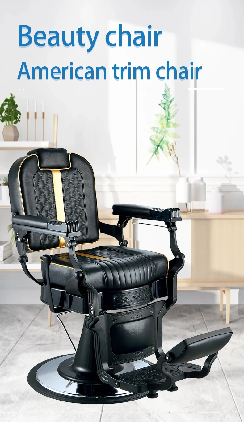 Barbershop Beauty Salon Furniture Heavy Duty Hydraulic Shaving Chair ...