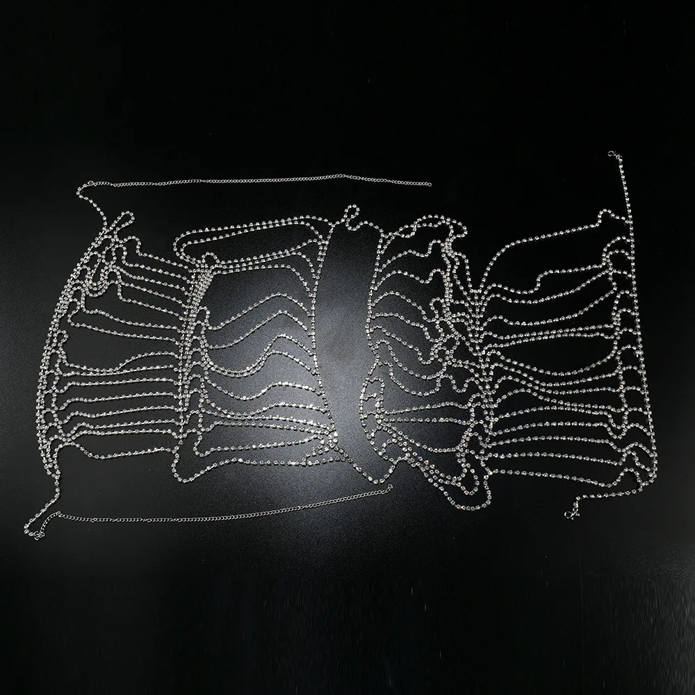 Rhinestone Hip Chain - Fashionable Body Jewelry for Women