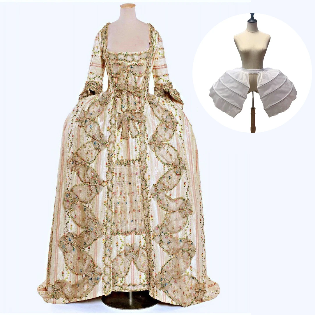 2022 Rococo Lolita 3 Hoops Petticoat Baroque Underskirt For Vintage ...