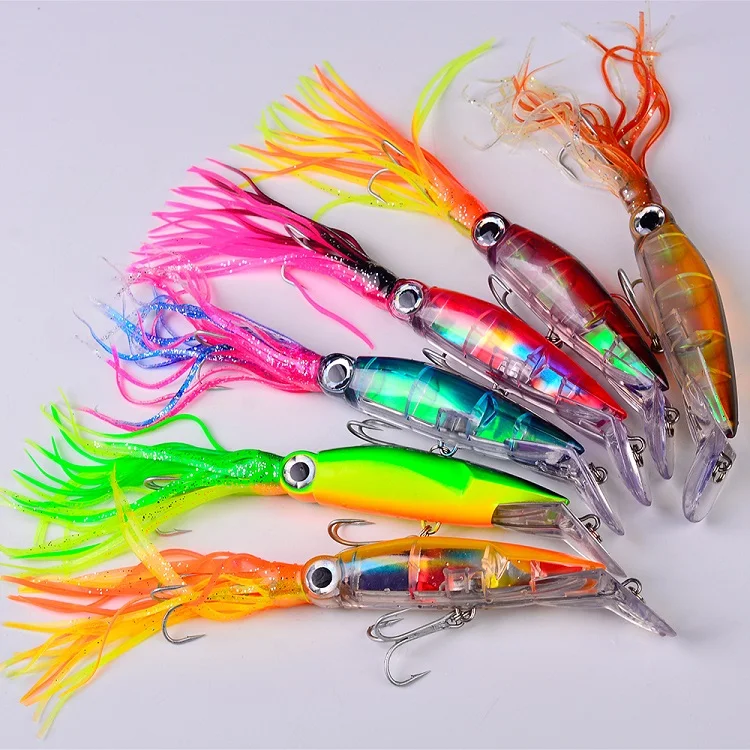 Top Seller Plastic Octopus Lure 14cm 40g With Skirts Squid Hook ...