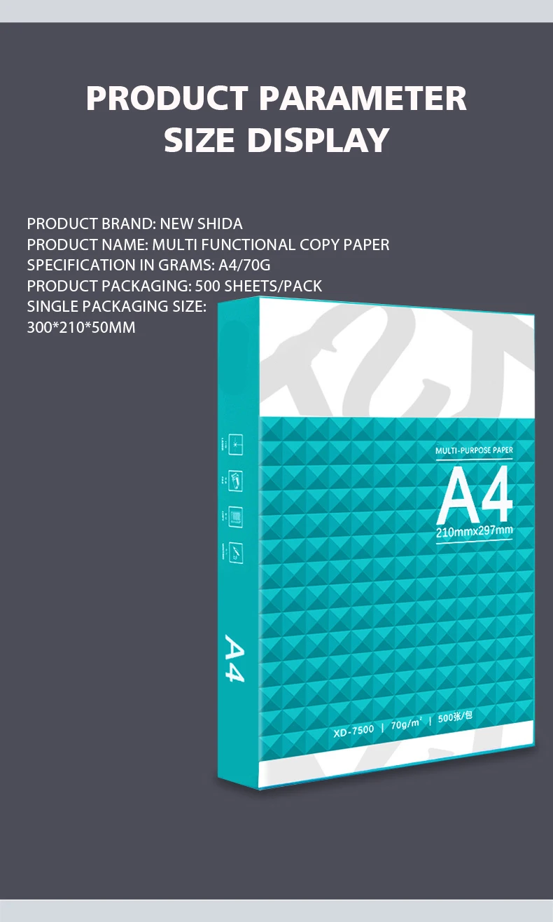 High Quality Multi-purpose Copy Paper A4 Size 70gsm for Office and Home ...