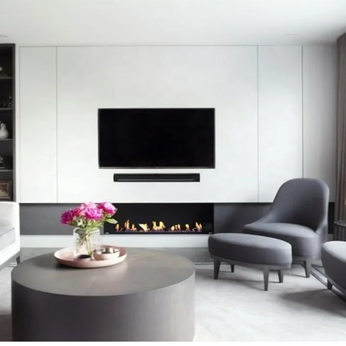 Modern Decorative Linear Gas Fireplace - Ethanol Fireplaces