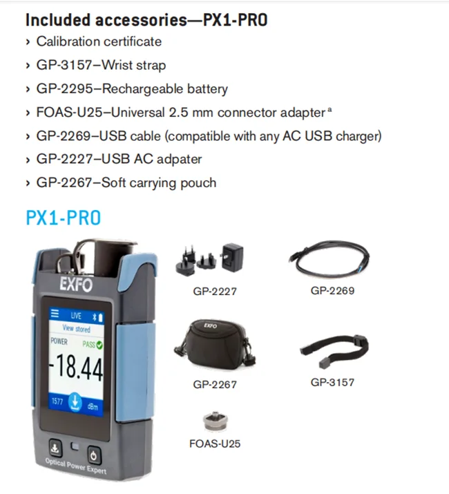 EXFO Px1-Pro Optical Power Meter - Precision & Convenience