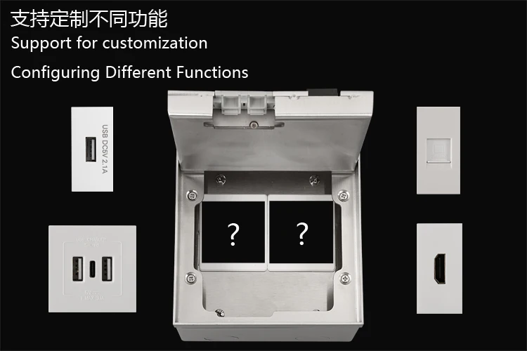 Stainless Steel Concealed Ground Socket USB-c Type-c Charging Socket EU ...