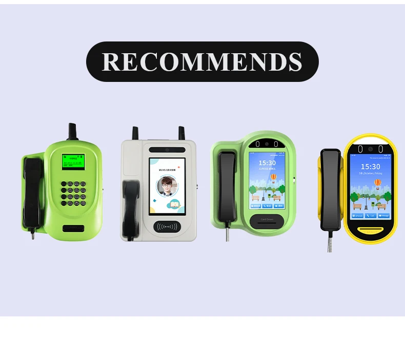 For School Jail 4G Swipe Card Waterproof Smart Landline Telephones with ...