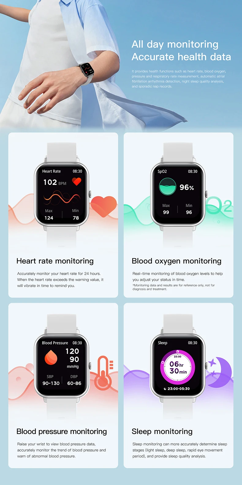 ZL54CJ Smart Watch - Health Tracker with BT Calling