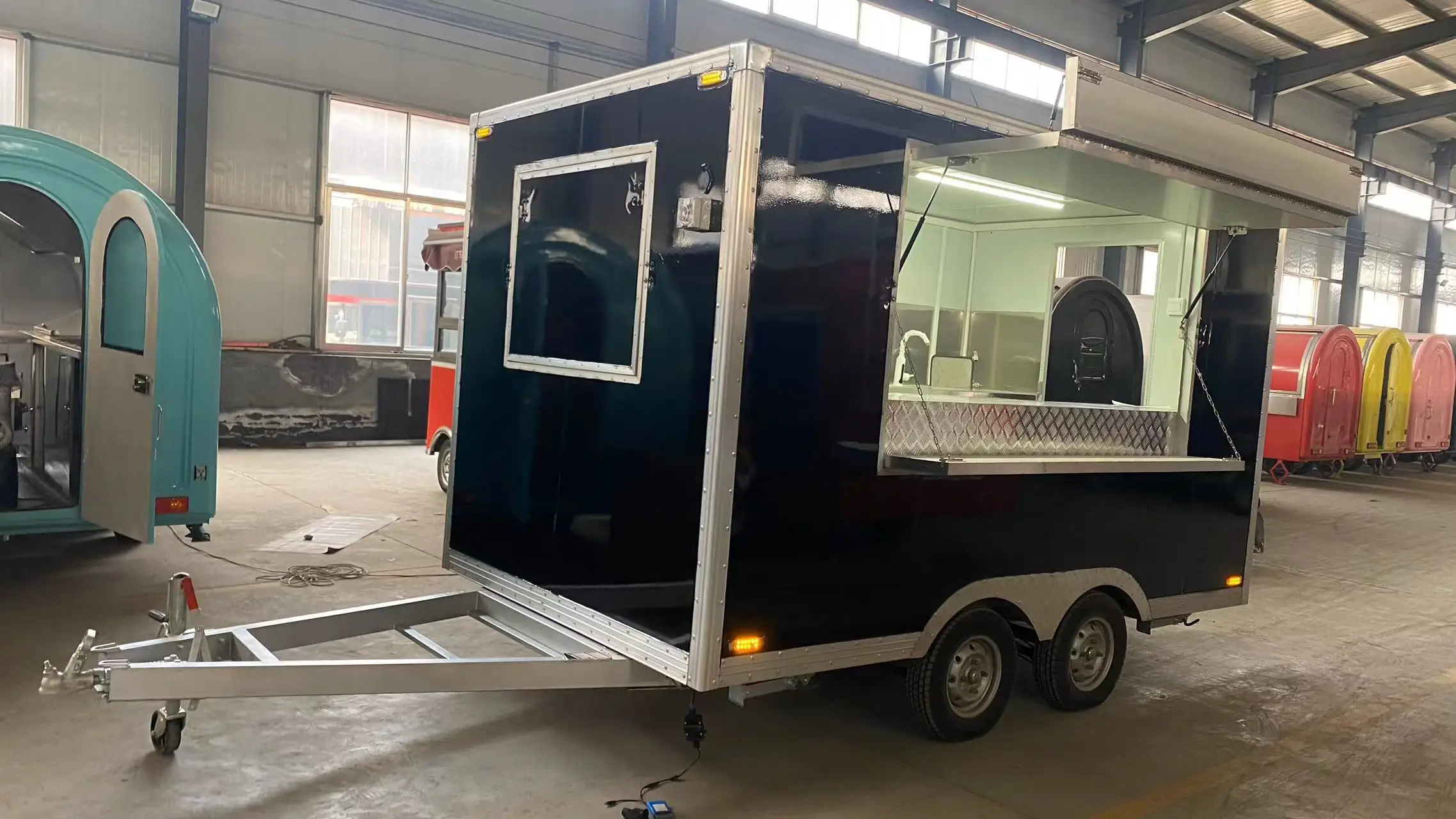 Double Axle Mobile Food Trailer with Customizable Kitchen Equipment for ...