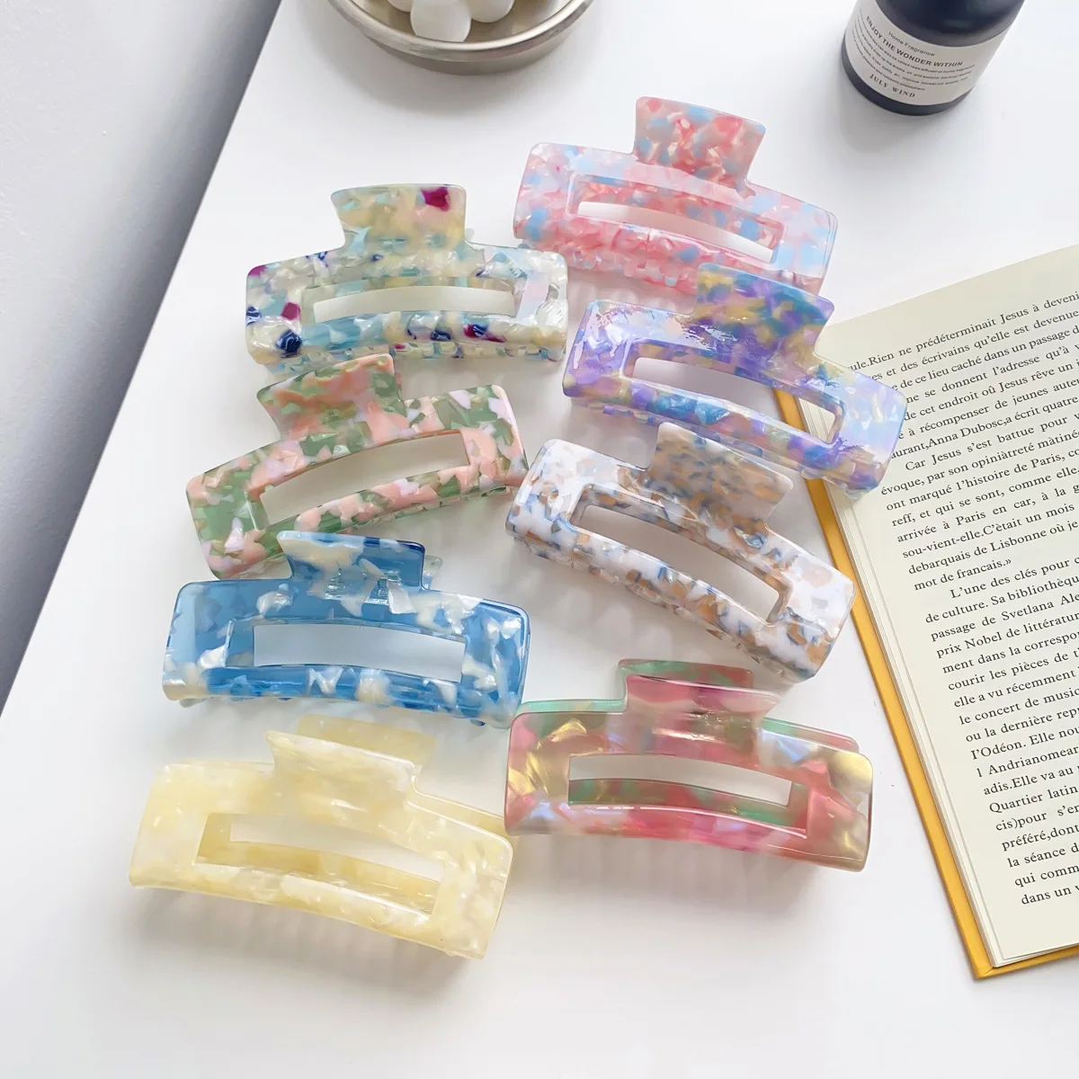 Yhj 10.5cm Korean Fashion Hair Claw Clips High Quality Acetate Hair ...