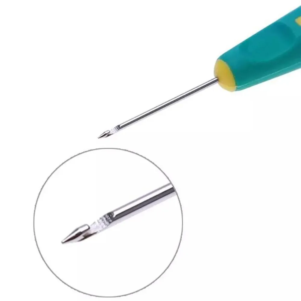 3 Styles Pointed Awls Hook Punch Hole Sewing Tool Rubber Handle DIY ...