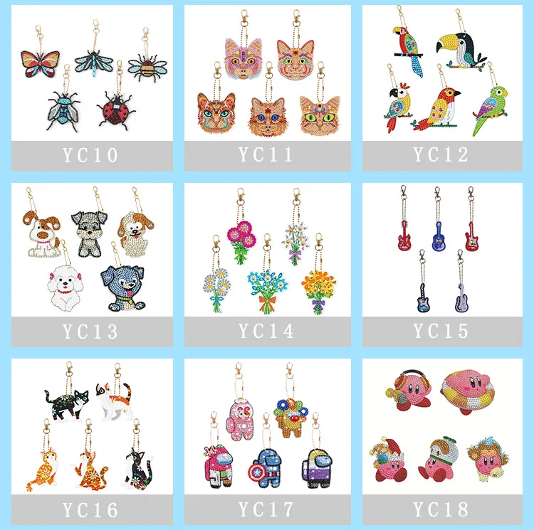 DIY 5D Butterfly Diamond Painting Key Chain - Gift Idea
