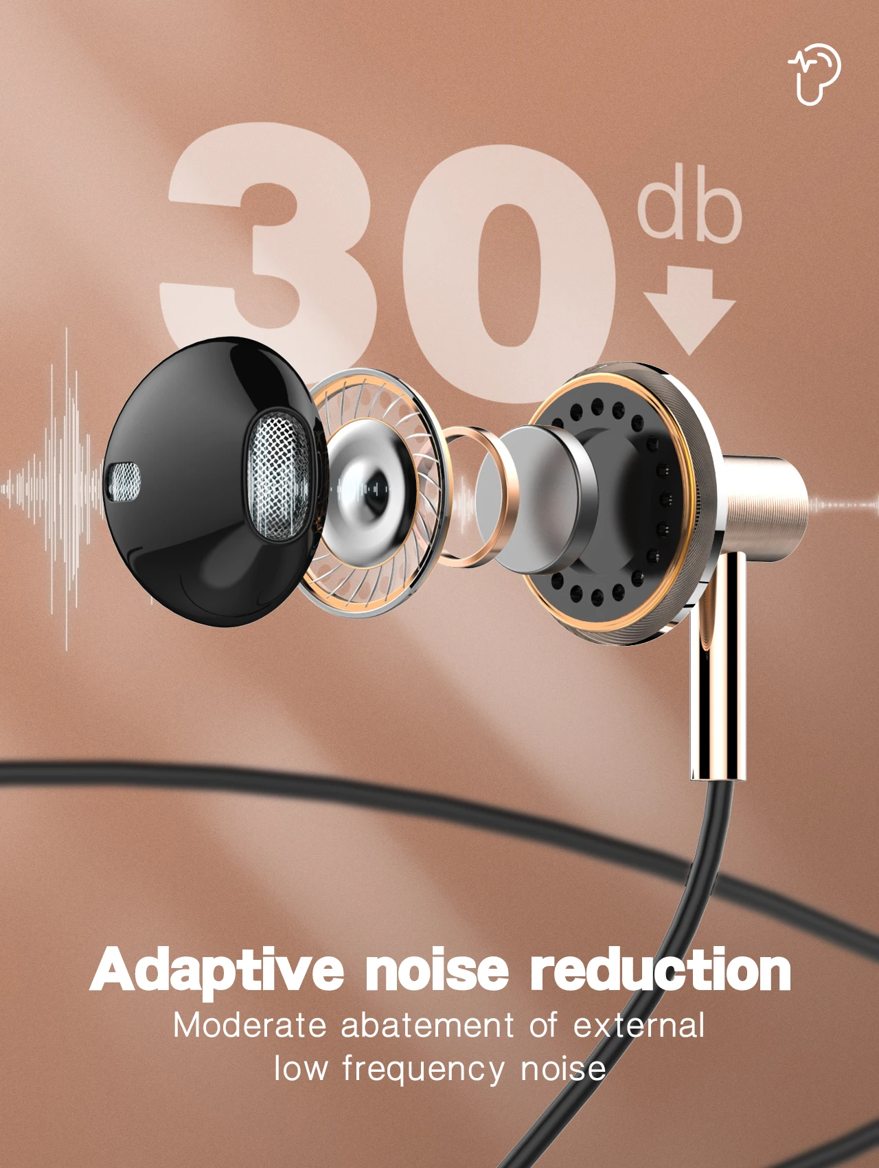 LDNIO HP09C Earphones - Wired Handsfree for Apple & Android