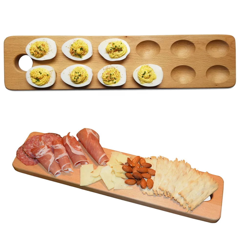 Deviled Egg Platter Charcuterie Board Wooden Serving Tray Egg Tray ...