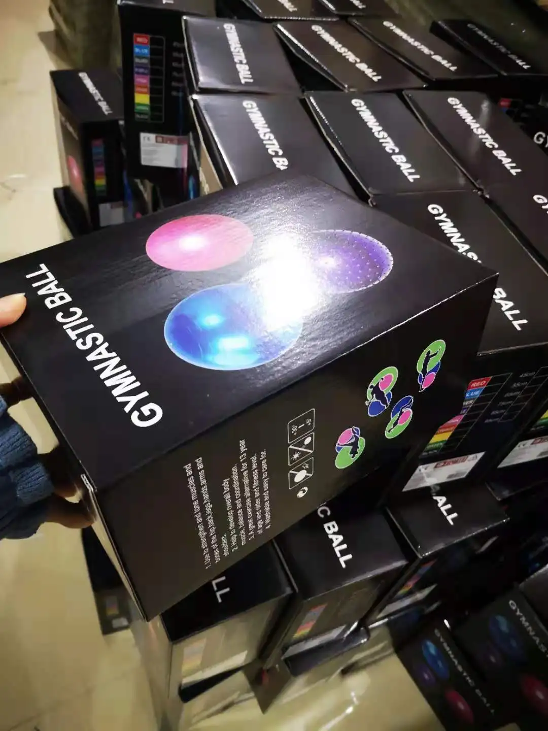 45 Cm 75 Cm 65 Cm Brown Color Anti Burst Yoga Pilates Ball Soft Plastic ...