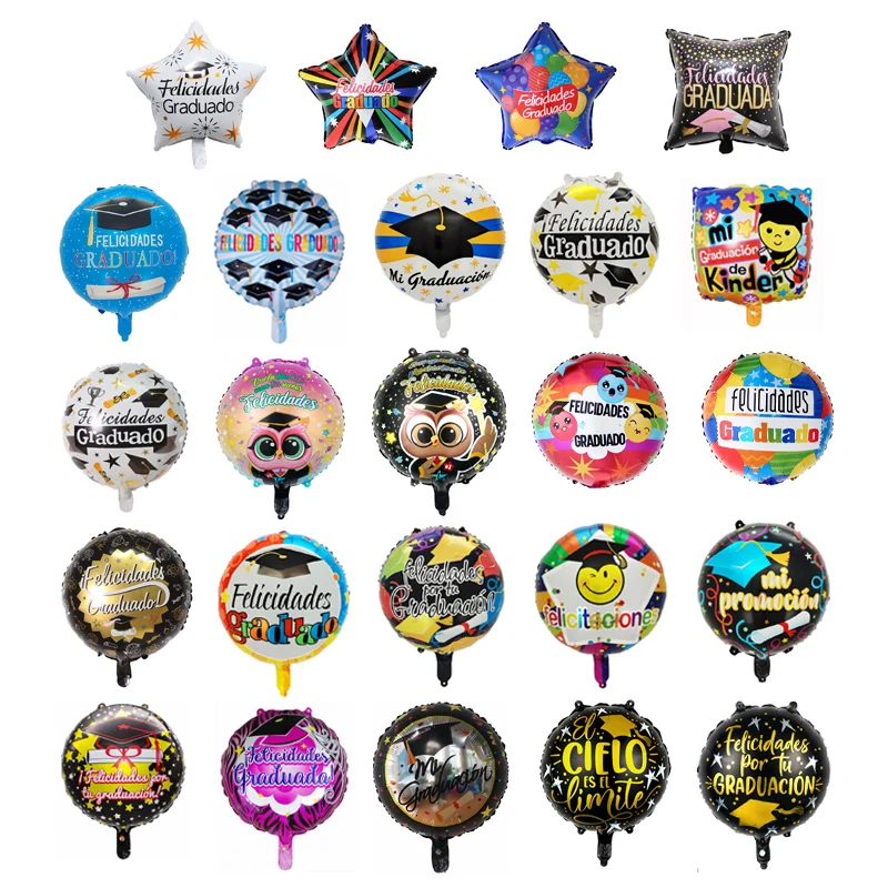 Wholesale 18 Inch Helium Spanish Mylar Foil Balloon For Graduation ...