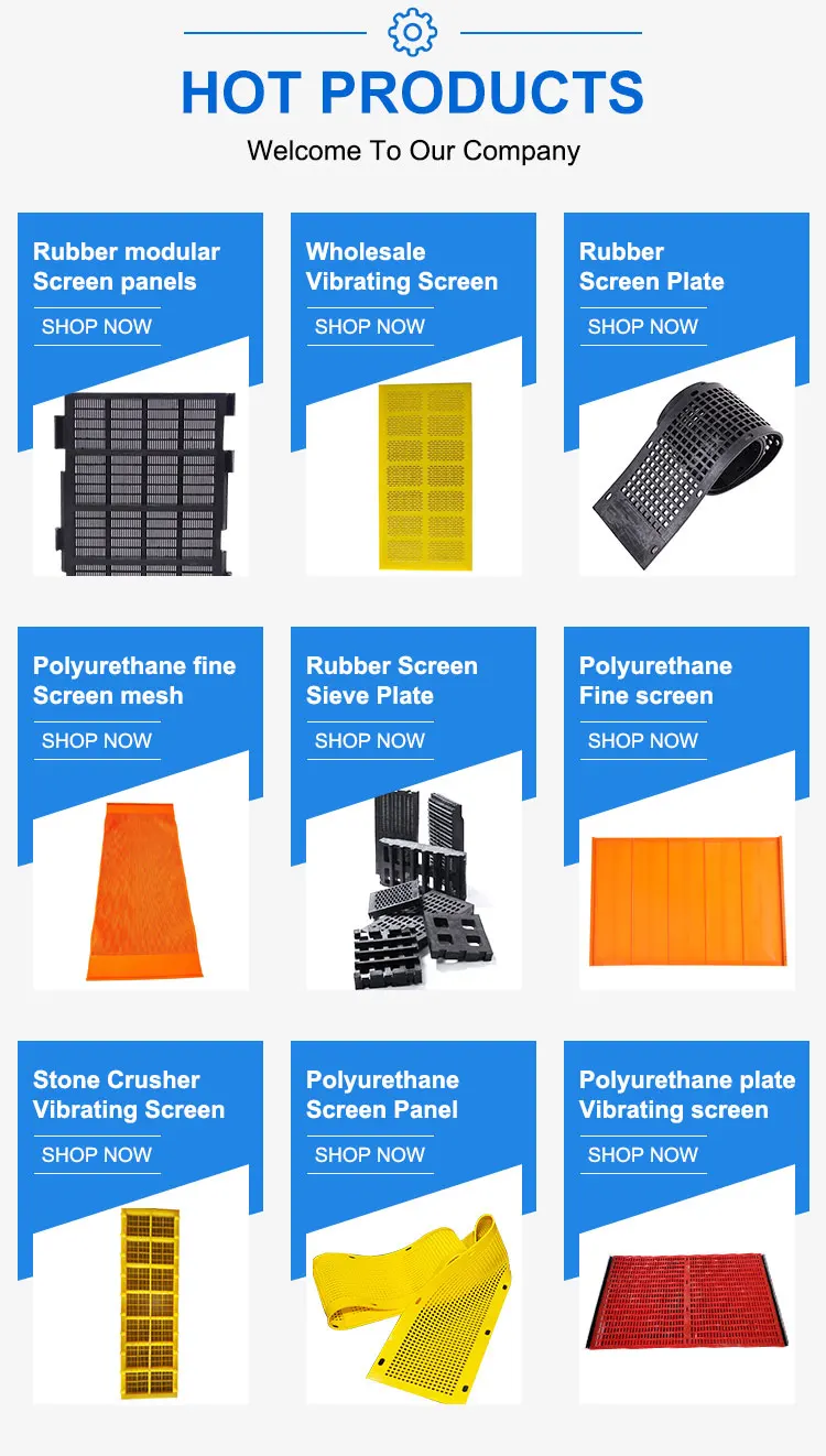 Long Service Lifetime Rubber Screen Panels Polyurethane Screen Mesh For ...