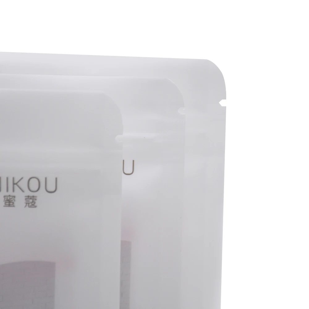 Resealable Matte White Package Bags With Hermetic Closure Zipper White ...