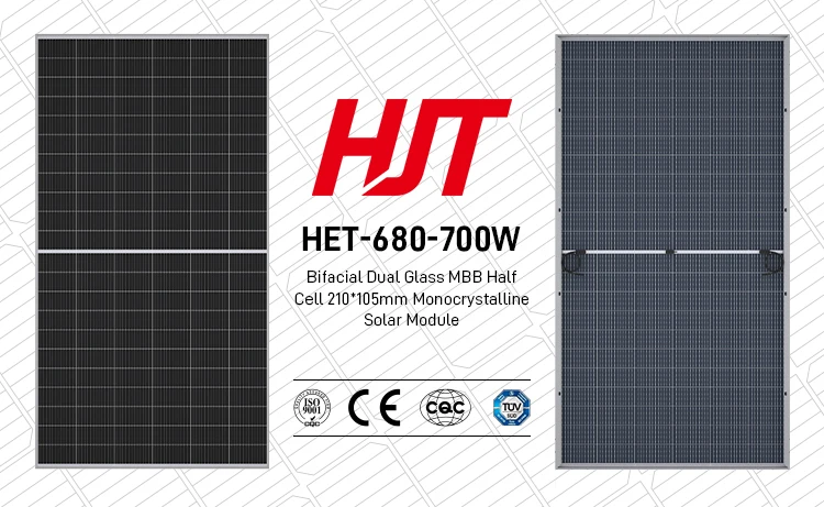 Hetech New Technology Mono Bifacial Hjt Solar Panels 600w 700w 800w ...
