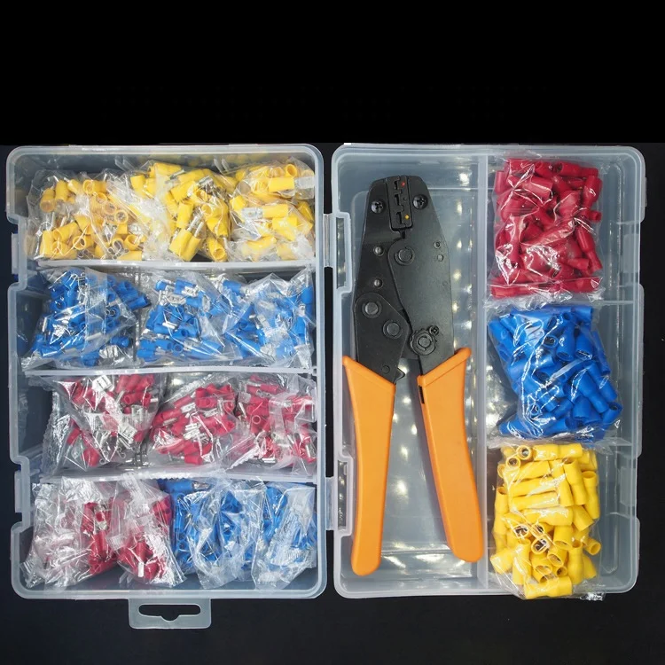 900pcs Assorted Male / Female Spade Wire Terminals Butt Connectors Kit ...