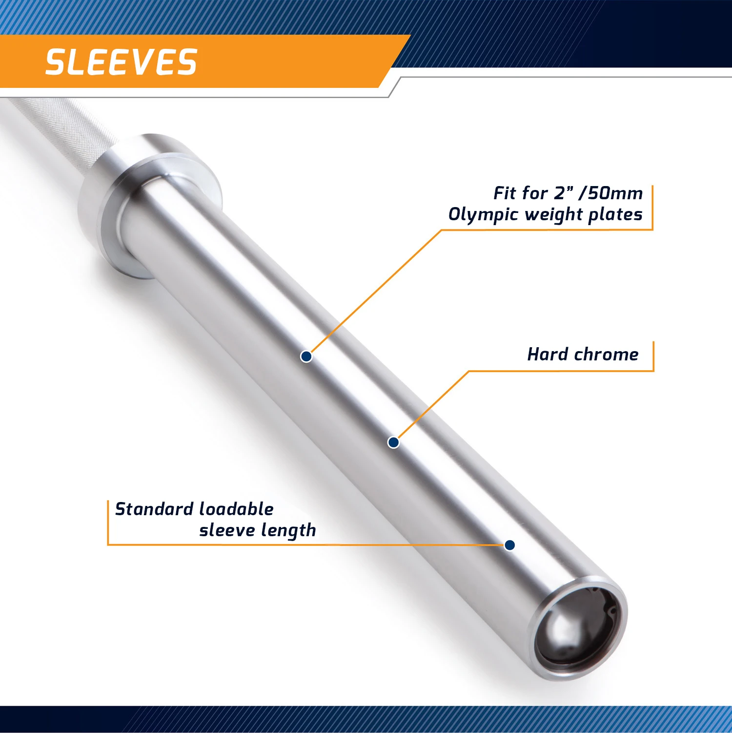 Olympic Weightlifting Bar - 20kg, 2.2m Length, 700lbs Max Load