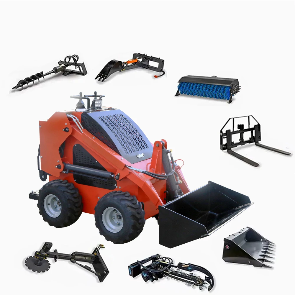 Luxin Cheapest Articulated Diesel Loader Back Filler Mini Skid Steer ...