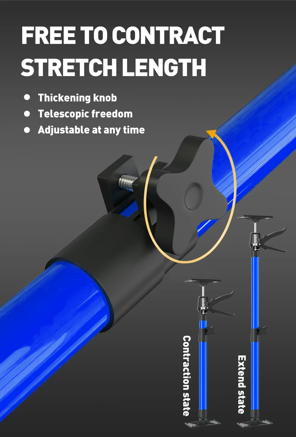 Adjustable Extension Support Pole,Telescopic Ceiling Support Rod - Buy ...