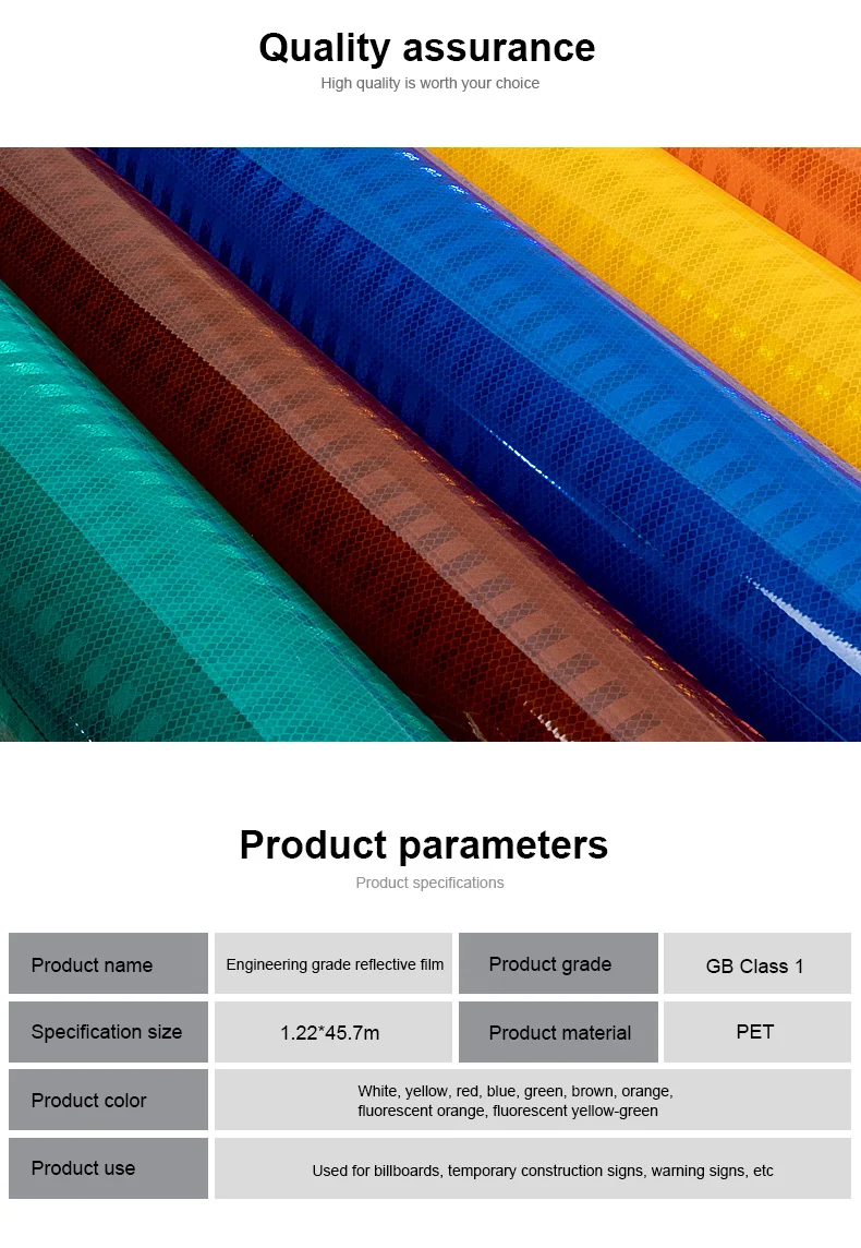 High Visibility Micro Prismatic Reflective Sheeting Engineering Grade ...