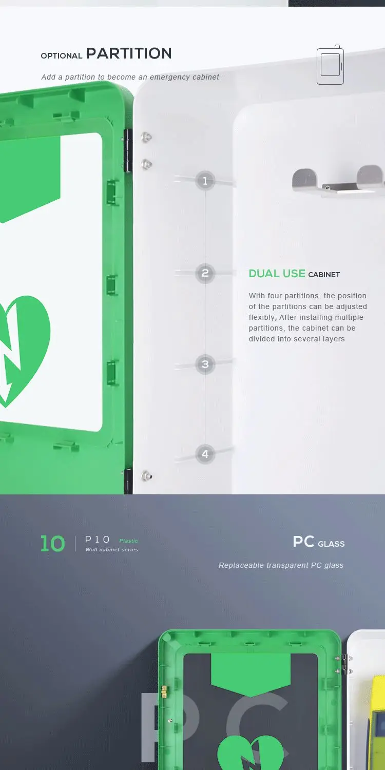 WAP P10 Outdoor Waterproof AED Storage Cabinet - Durable & Secure