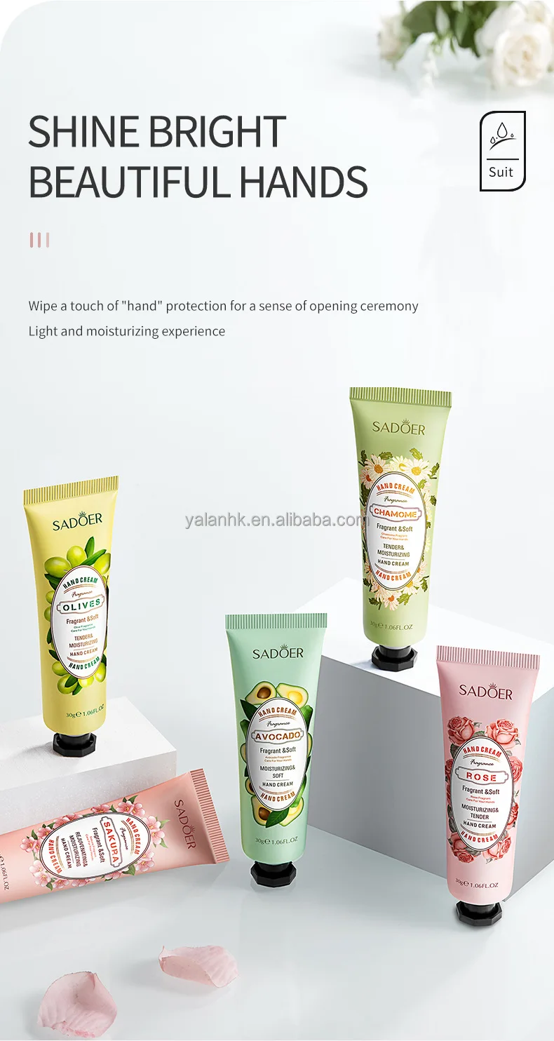 Wholesale Portable Natural Fruits Plant Ingredients Hand Cream