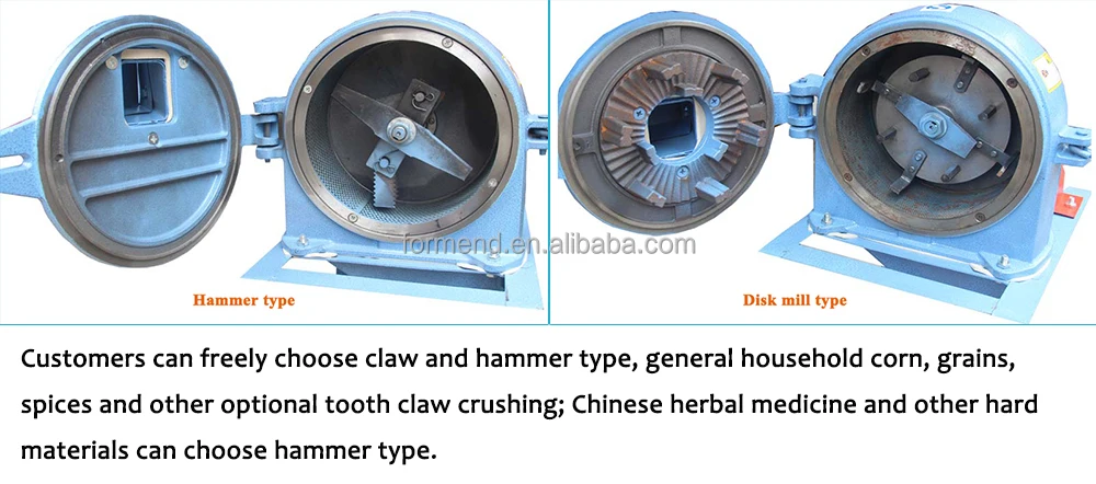 2.2KW Single Phase Motor Drive Small Corn Mill Grinder