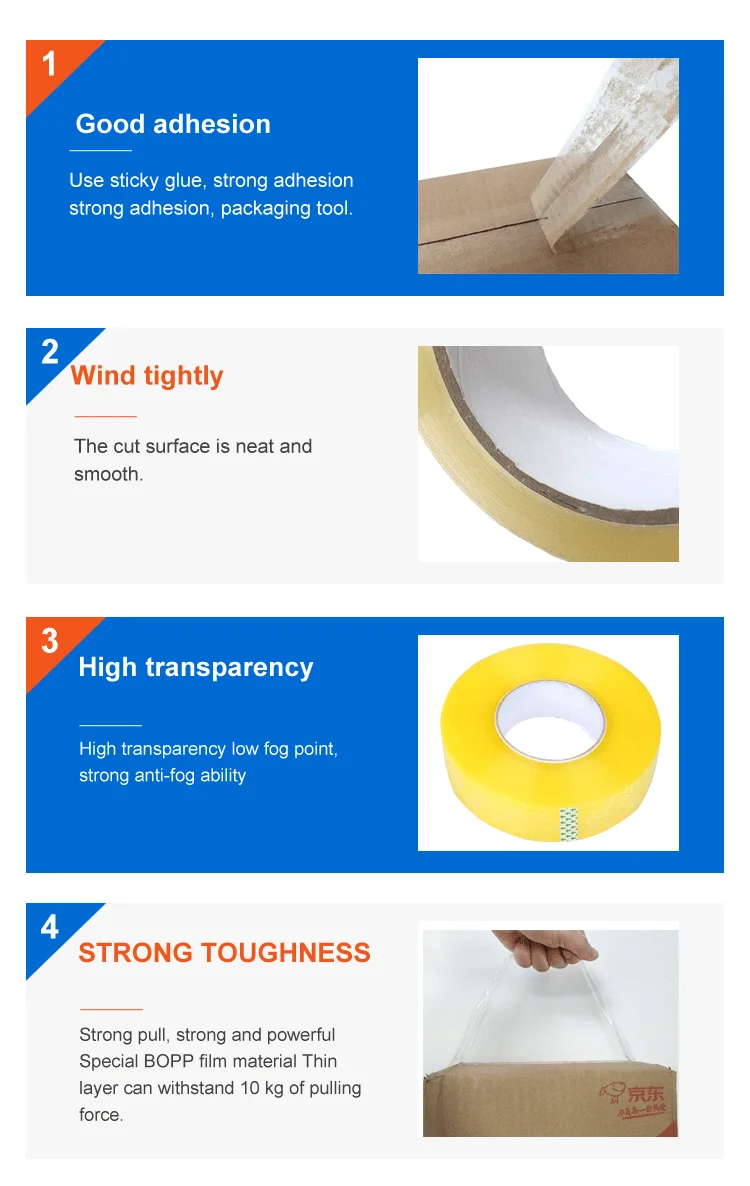 Customized Adhesive Package Carton Sealing Tape Packing Tape With Logo ...