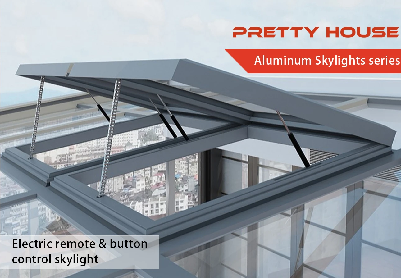 Skylight Ceiling Windows Aluminum Sliding Roof Windows Retractable ...