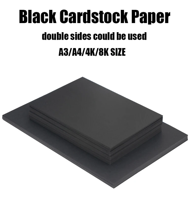 A3 Black Hard Cardboard Paper - Perfect for Printing & Crafts