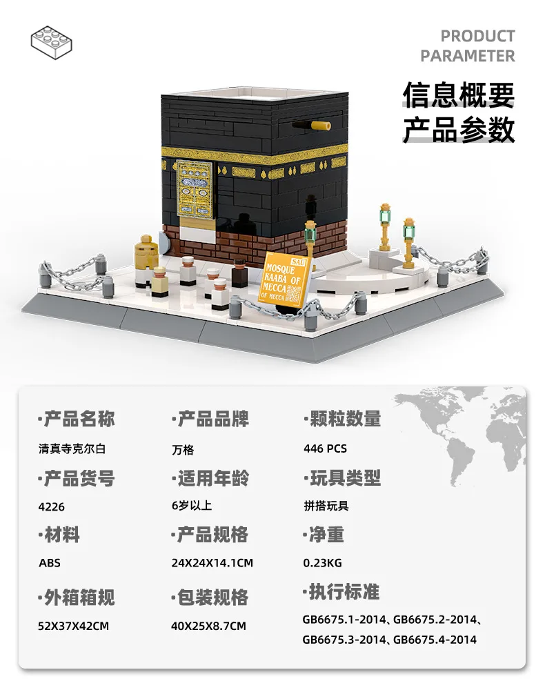 4226 Famous Saudi Arabia Architecture MOC Blocks - Great Mosque of Mecca