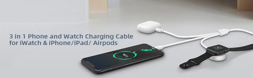 Factory Outlet Triple Charging Cord 3 Way For Iphone Airpods Apple ...