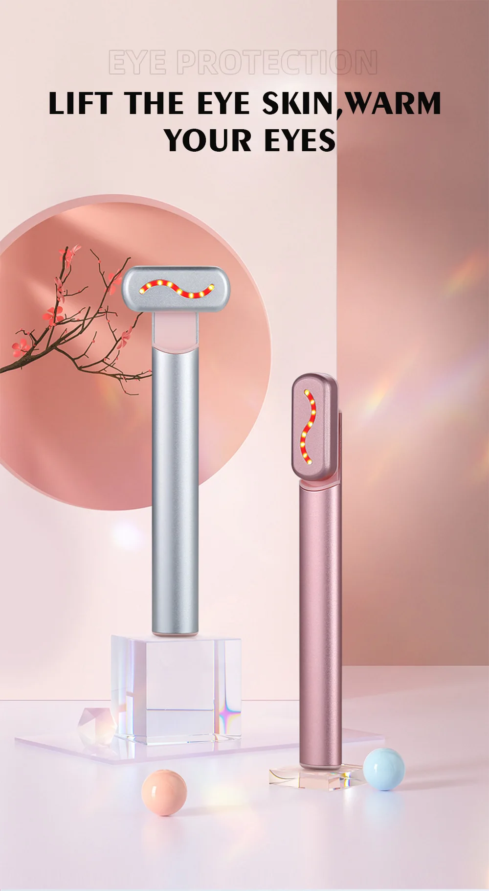 Intelligent Heating Eye Massage Wand Micro-current Eye Care Anti ...