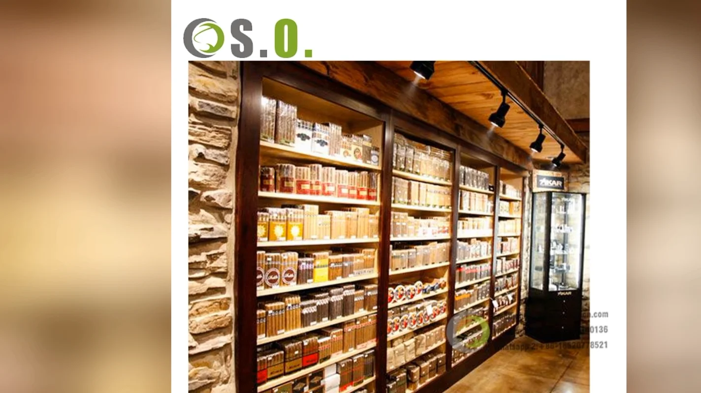 Customized Retail Tobacco Shop Display Showcase Smoke Shop Display ...