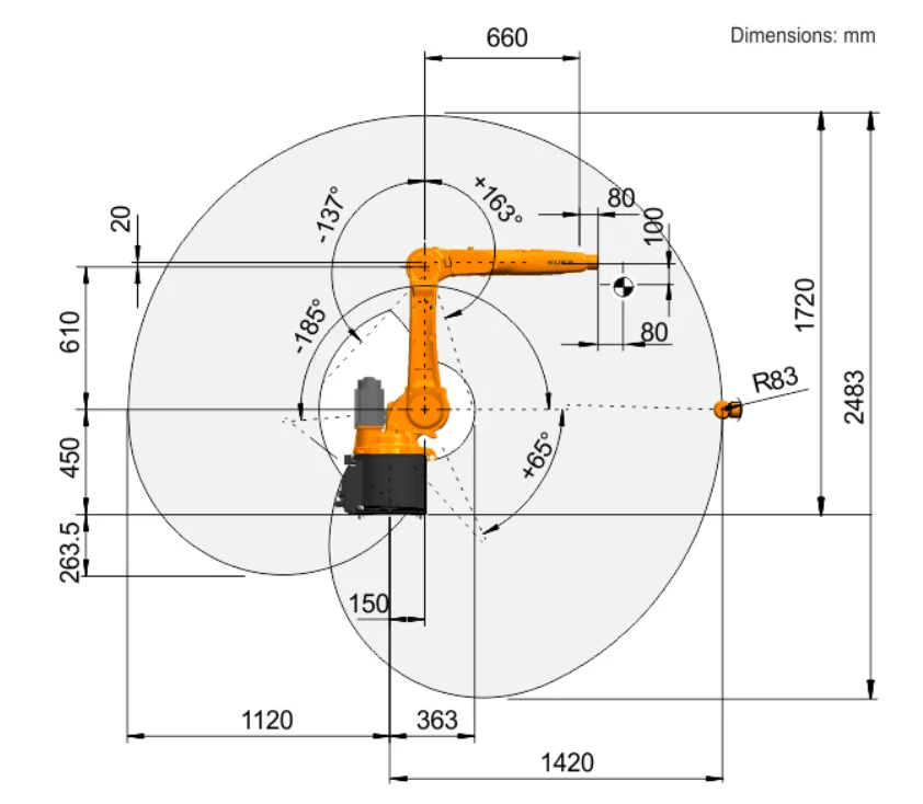 6 Axis Industrial Robot Arm Kuka Kr10 R1420 6 Axis Robotic Arm With ...