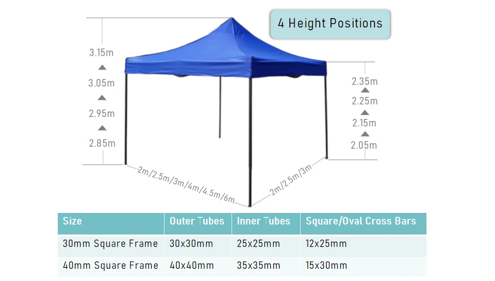 3x3 Premium Folding Gazibo Gazebo Tent Pop Up Outdoor Portable Shade ...