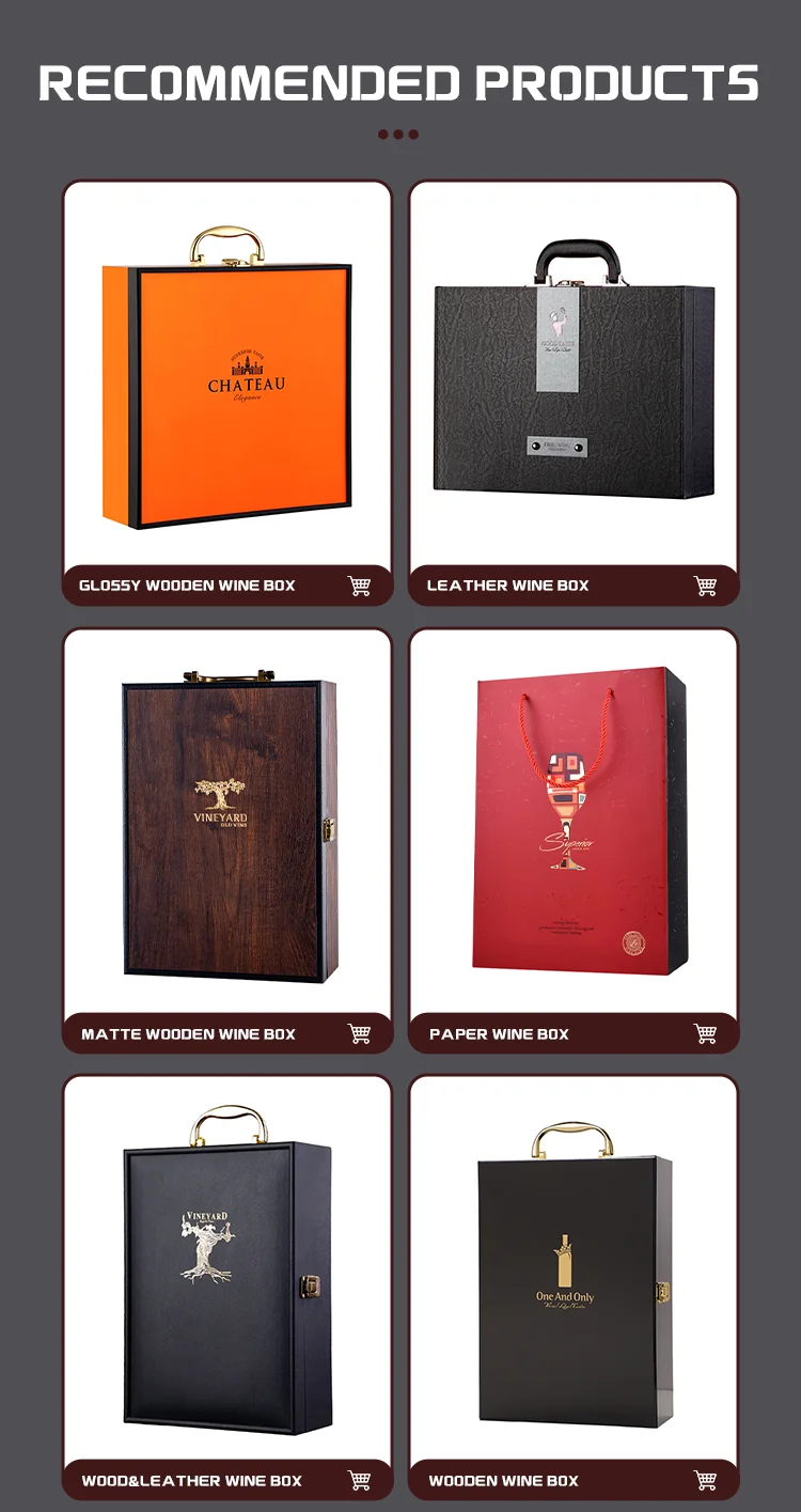 Luxury Gift Set Wine Bottle Glass Packaging Box Portable Leather Wine ...